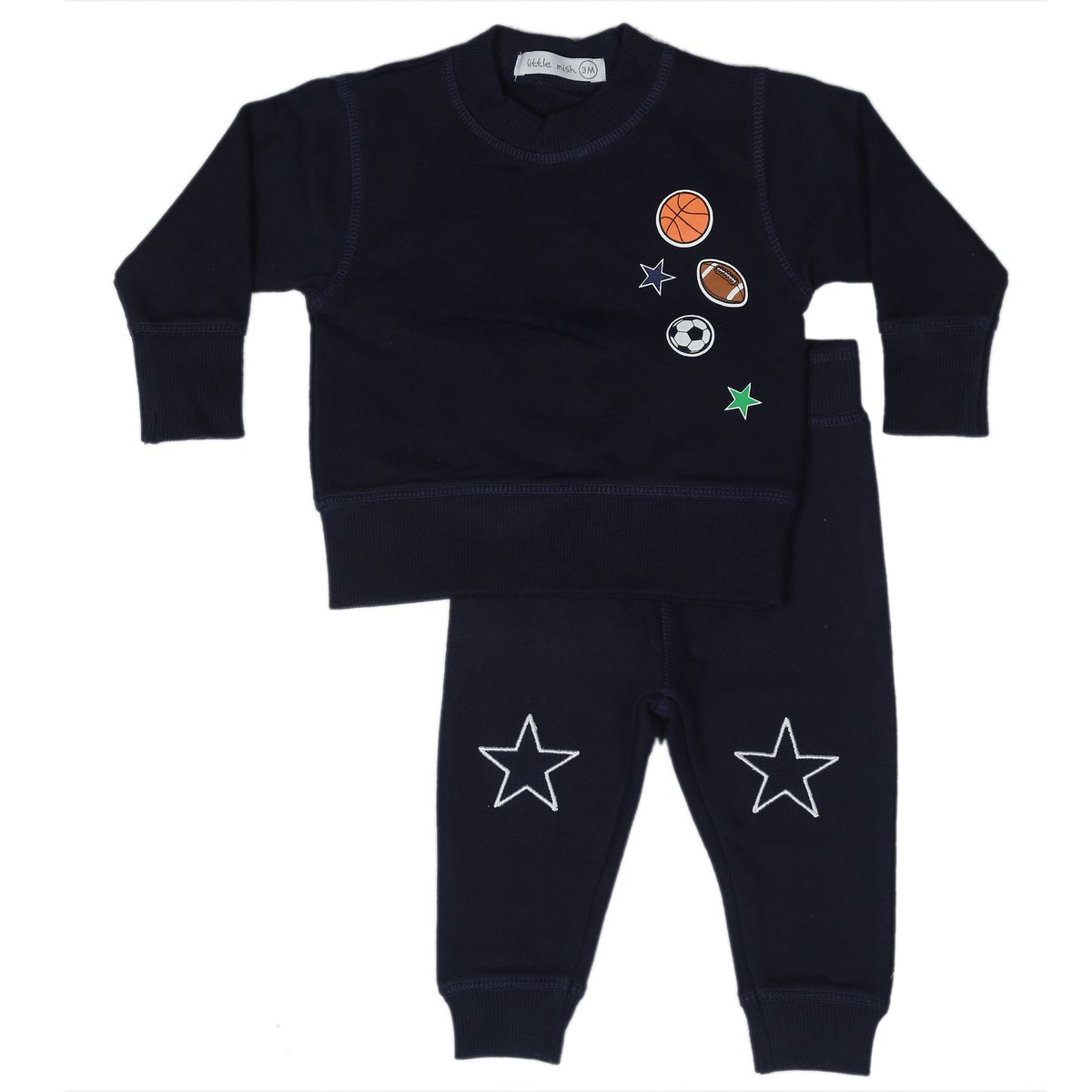 Little Mish All Star Sweatshirt Set in Blue | MEEMS – Meems
