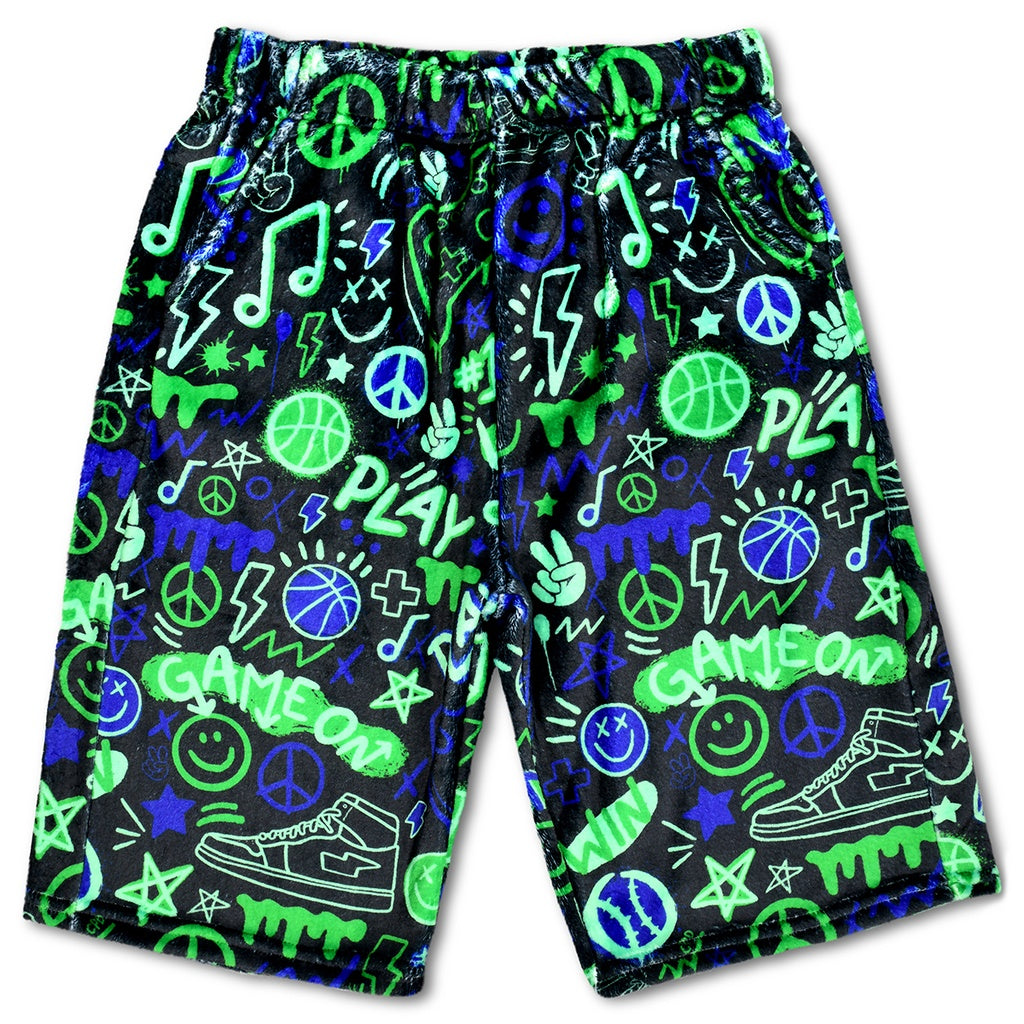 Iscream Corey Paige Graffiti Gamer Plush Board Shorts in Tie Dye ...
