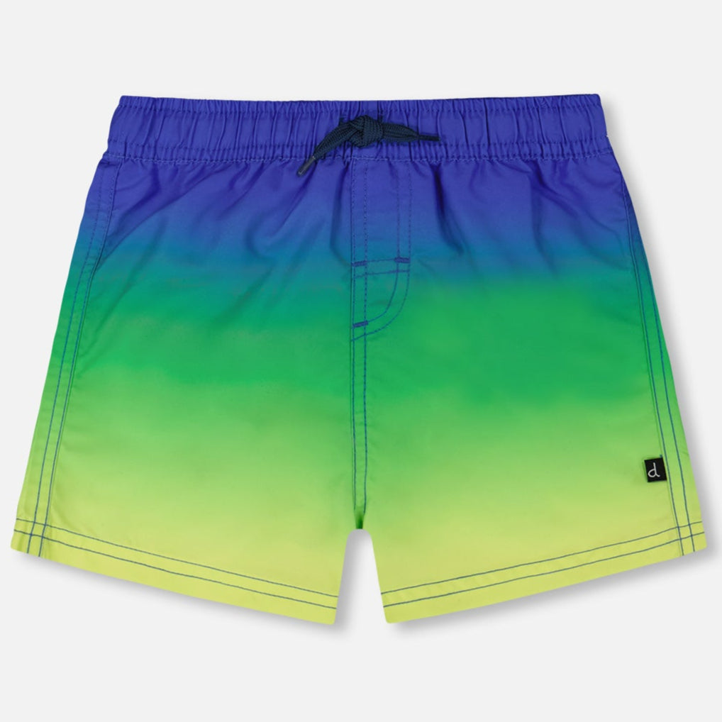 Deux Par Deux Green Blue Gradient Swim Trunks in Multi | MEEMS – Meems
