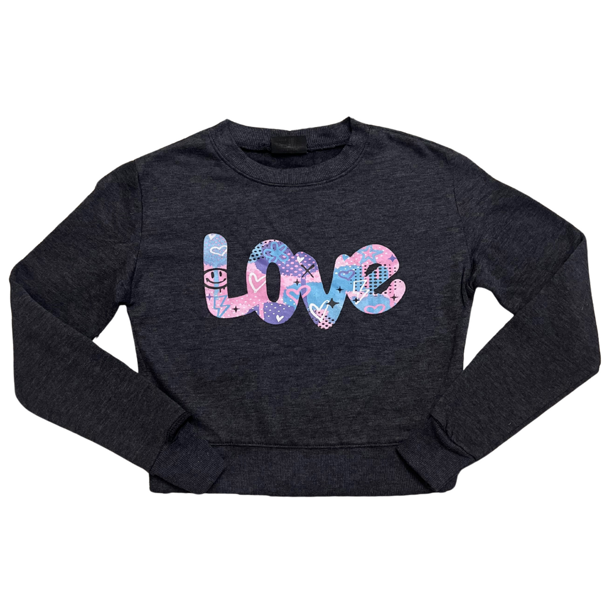 Firehouse Love Graffiti Sweatshirt in Black | MEEMS – Meems