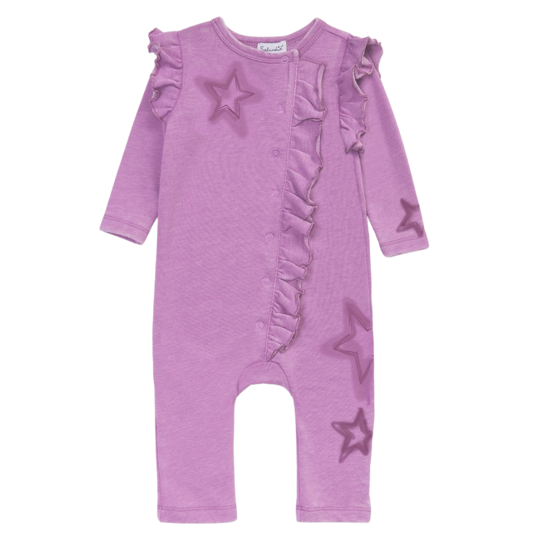 Splendid Ruffle Star Onesie in Purple | MEEMS – Meems