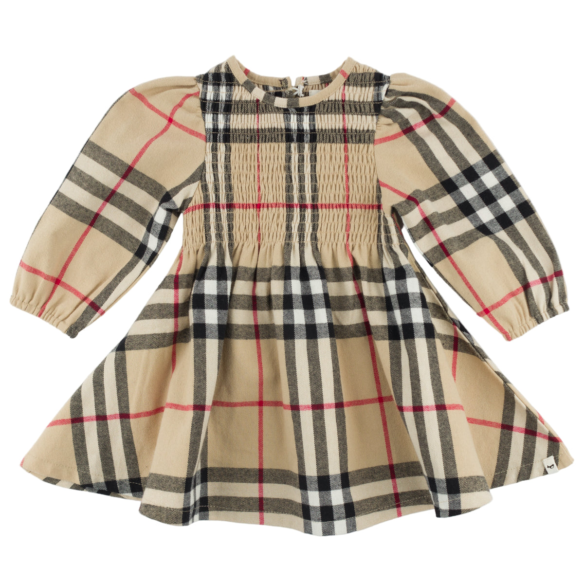 Oh Baby! London Tartan LS Anna Dress in Neutral | MEEMS – Meems